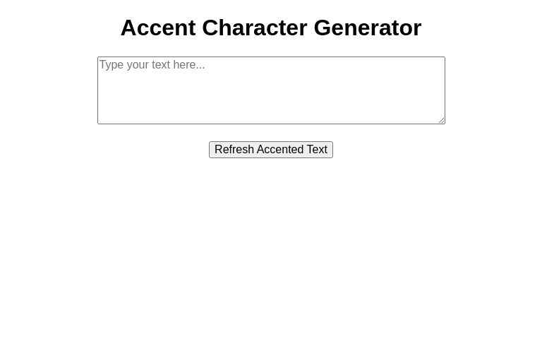 Accent Character Generator