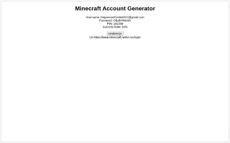 Minecraft Account Generator