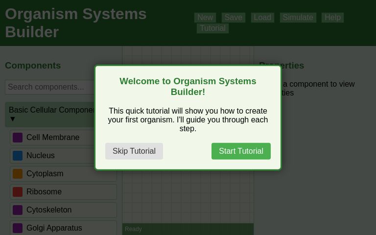 Organism Systems Builder ― Perchance Generator