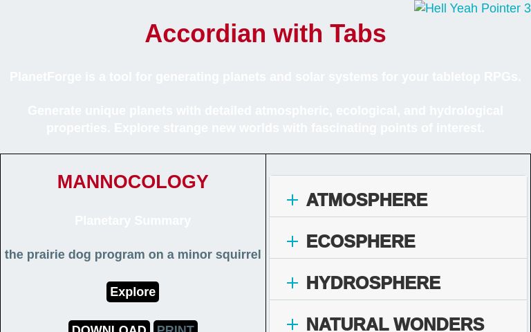 Accordian with Tabs ― Perchance Generator