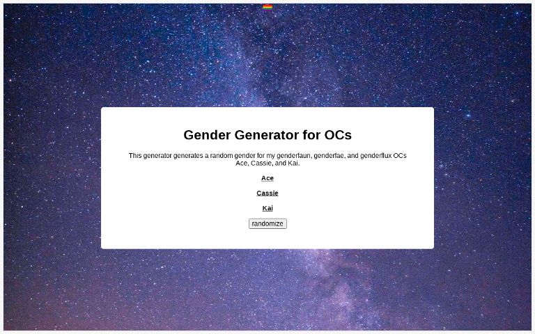 Gender Generator for OCs