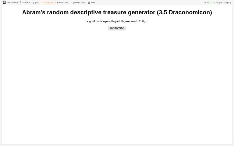 Abram's random descriptive treasure generator (3.5 Draconomicon)