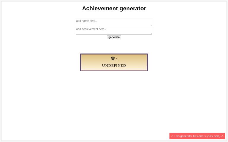 Achievement generator