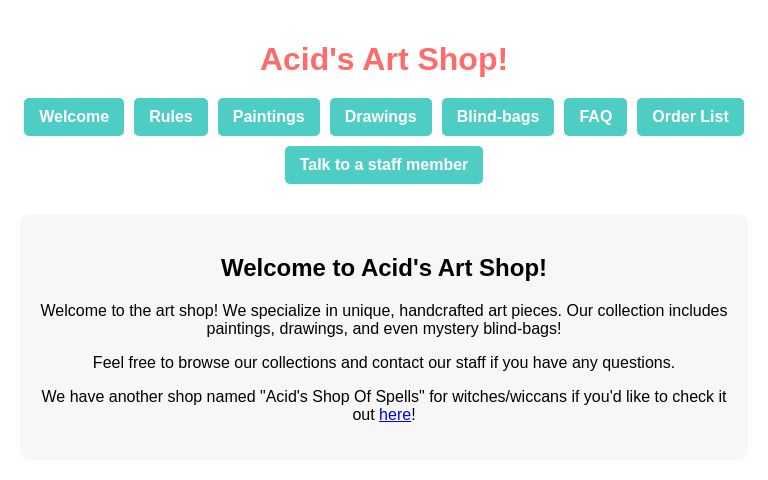 Acid's Art Shop! ― Perchance Generator