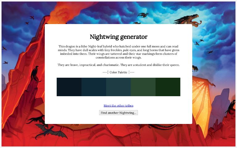 Nightwing generator