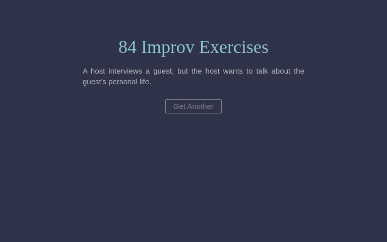 Improv Exercises ― Perchance Generator