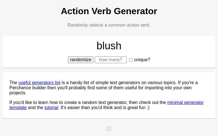Action Verb Generator