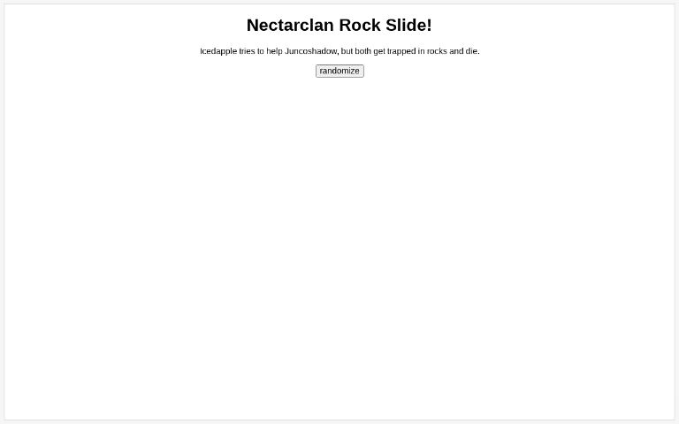 Nectarclan Rock Slide! ― Perchance Generator