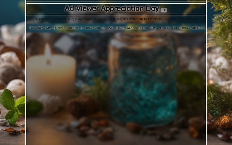 Ad Viewer Appreciation Day ― Perchance Generator