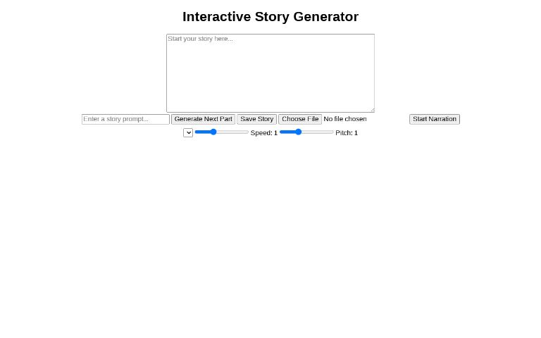 Interactive Story Generator