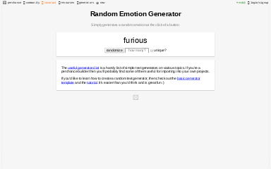 Random Emotion Generator