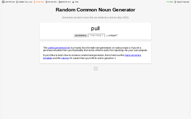 Random Common Noun Generator