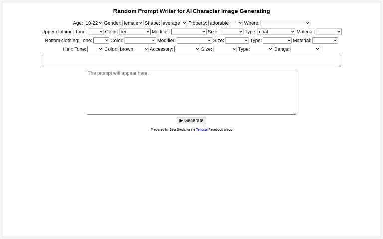 Ai Character Prompt Generator
