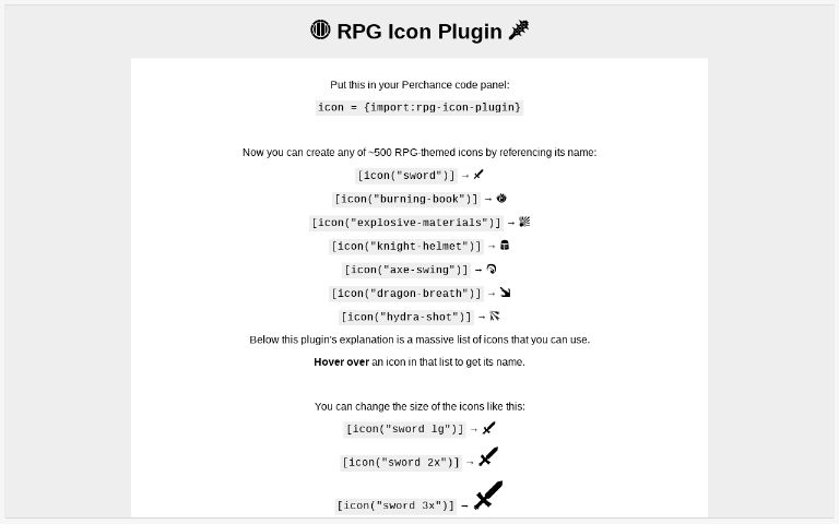 RPG Icon Plugin