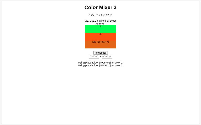 Color Mixer 3 ― Perchance Generator