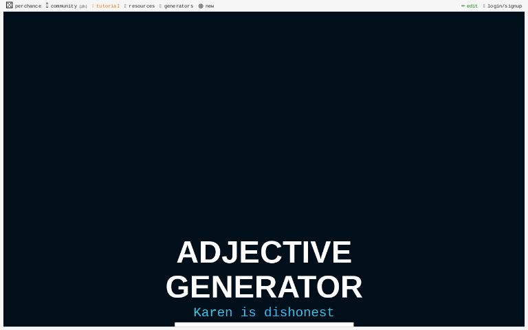 adjective generator