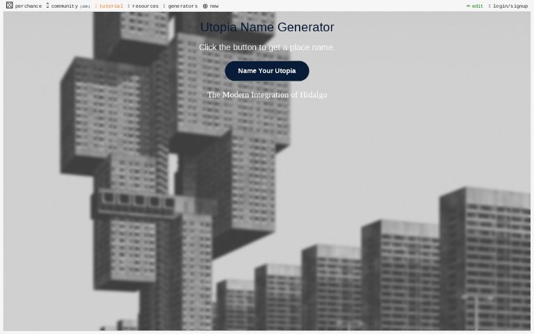 Utopia Name Generator