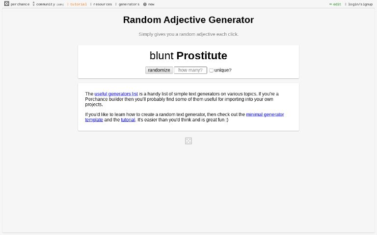 Random Adjective Generator