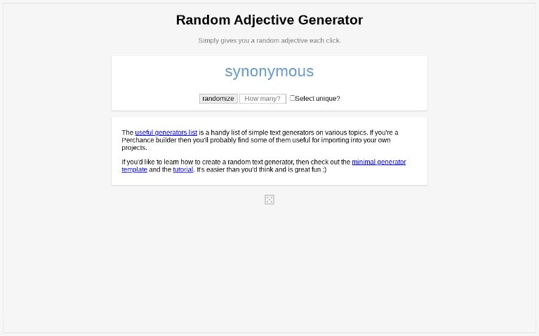 Random Adjective Generator