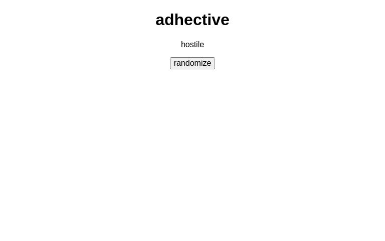 adhective ― Perchance Generator