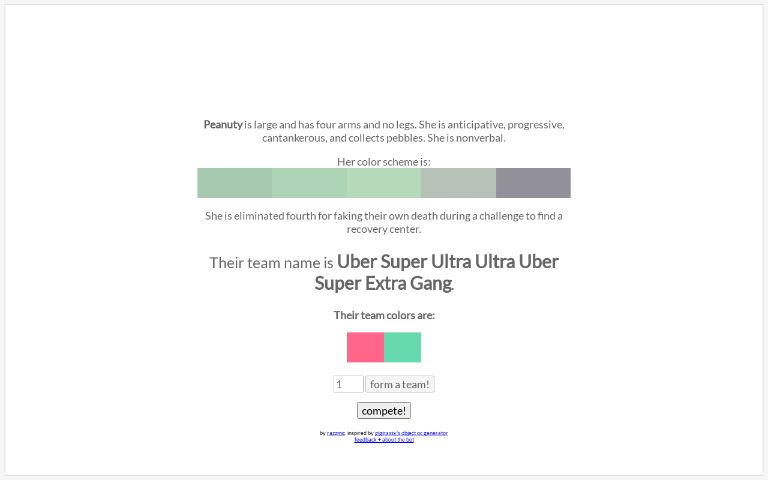 Object Show Character Generator