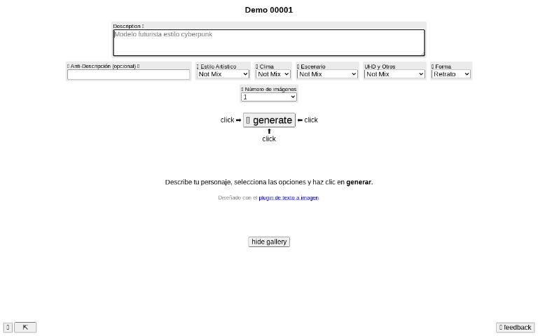 Demo 00001 ― Perchance Generator