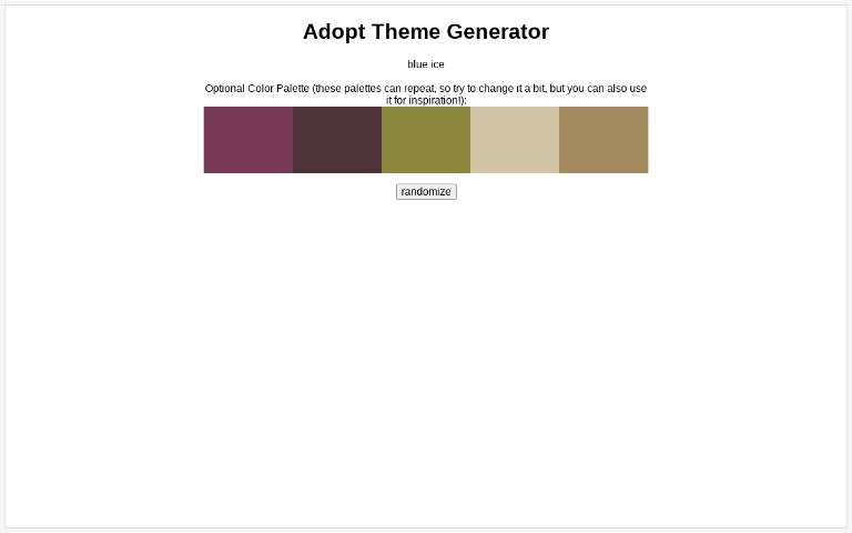 adopt-theme----- ― Perchance Generator