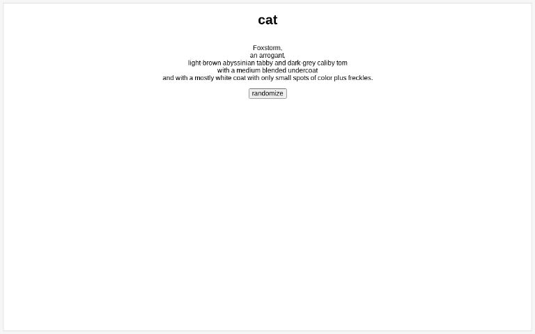 cat ― Perchance Generator