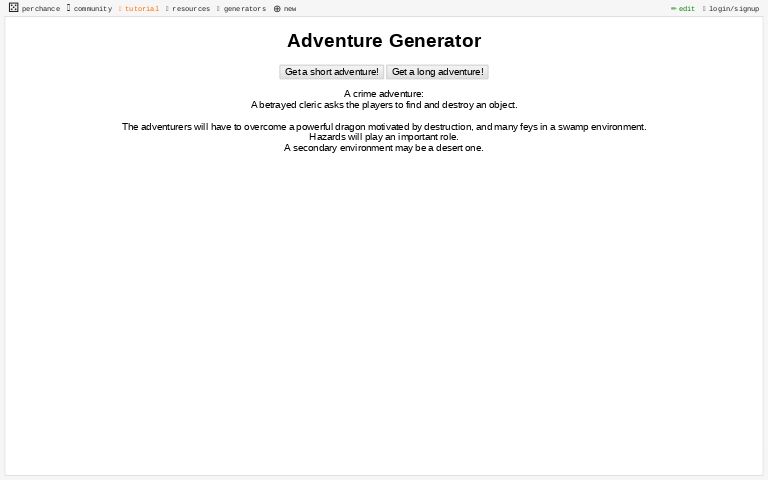 Adventure Generator