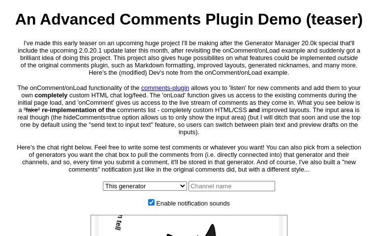 An Advanced Comments Plugin Demo (teaser)