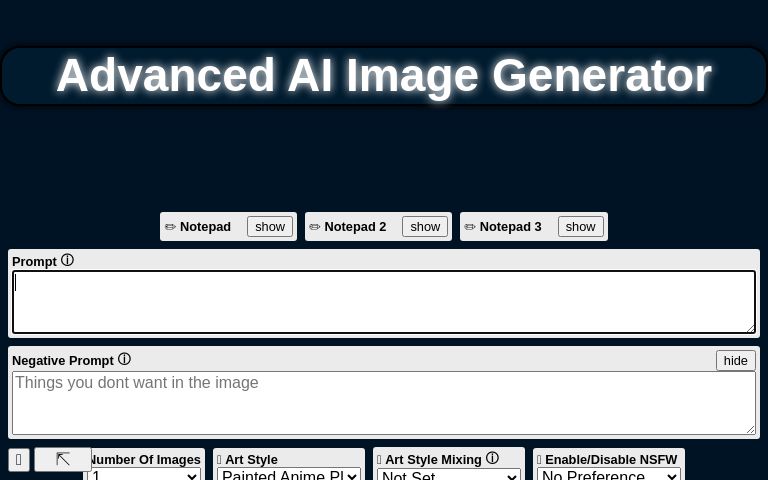 Advanced AI Image Generator
