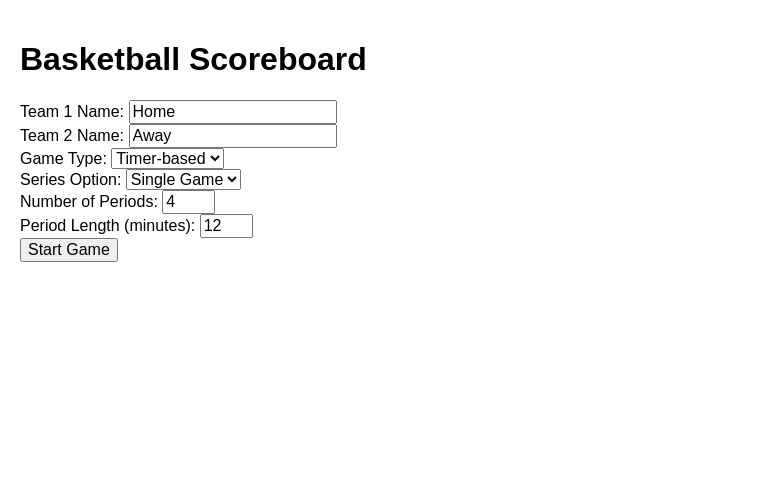 Basketball Scoreboard ― Perchance Generator