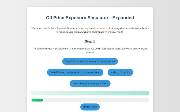 Oil Price Exposure Simulator - Expanded ― Perchance Generator