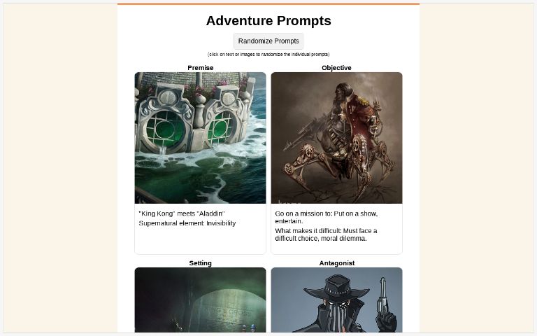 Adventure Prompts ― Perchance Generator