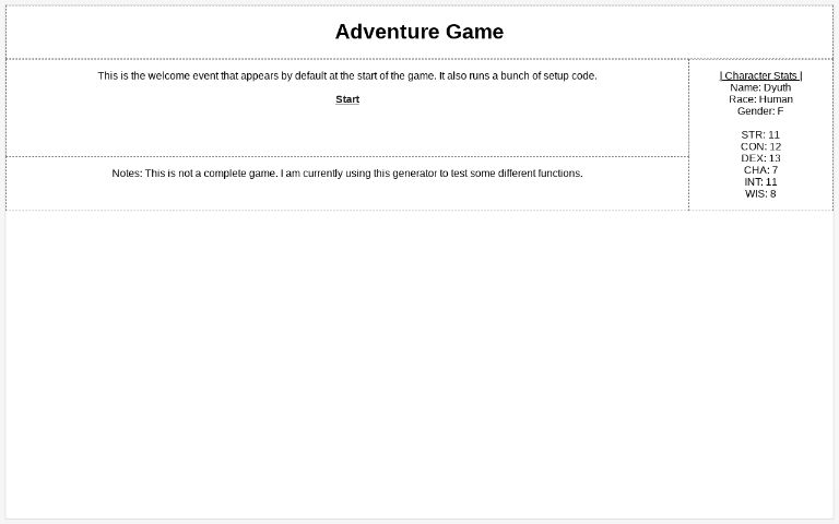 Adventure Game ― Perchance Generator