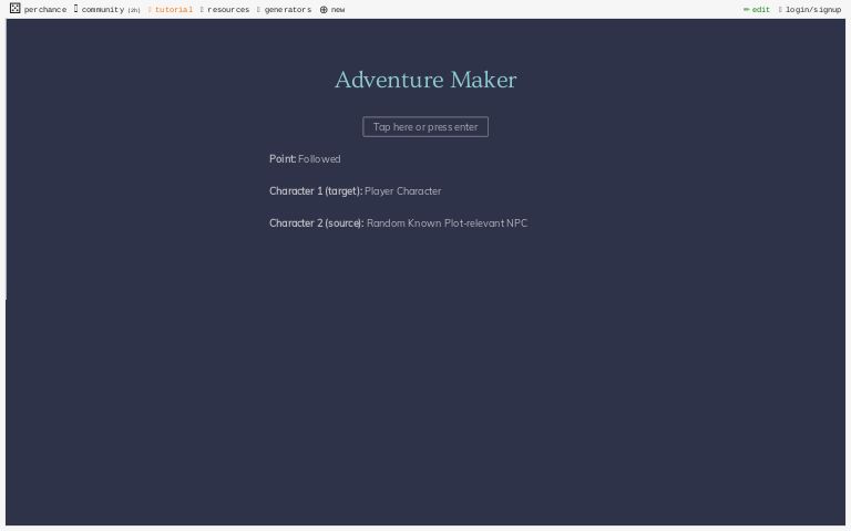 Adventure Maker ― Perchance Generator