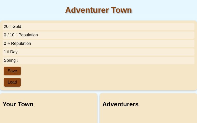 Adventurer Town ― Perchance Generator