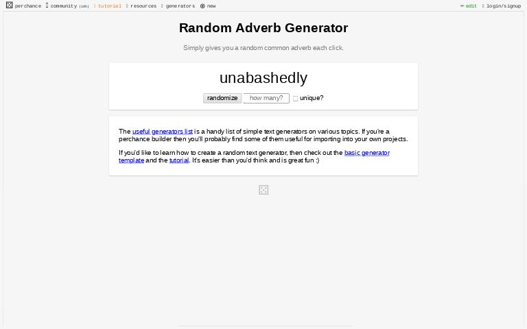 Random Adverb Generator