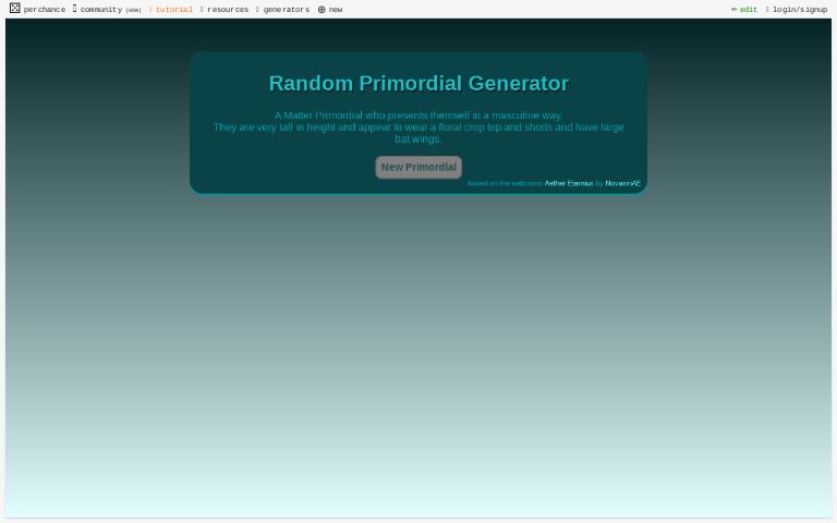 Random Primordial Generator
