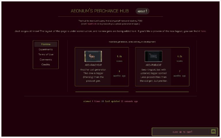 Aeo Genhub ― Perchance Generator