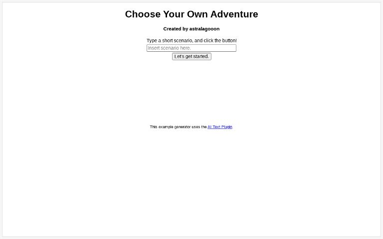 Choose Your Own Adventure ― Perchance Generator