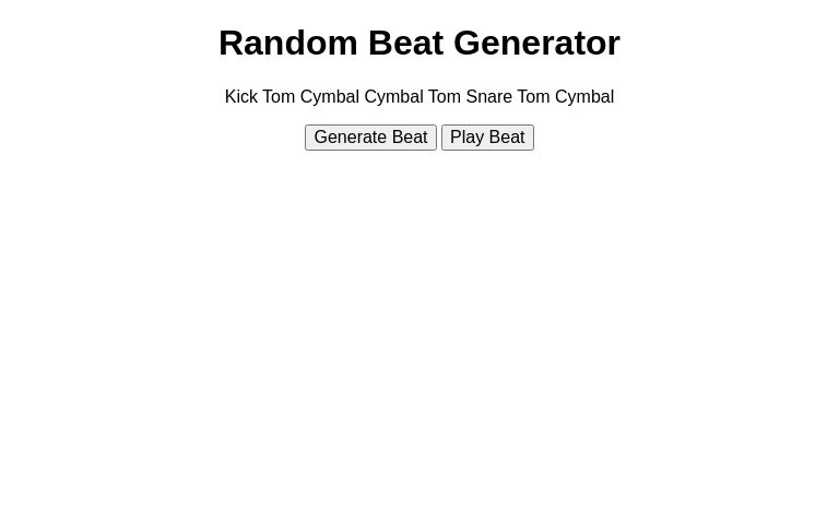 Random Beat Generator