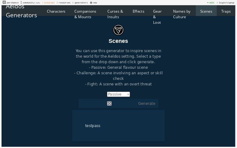 Scenes ― Perchance Generator