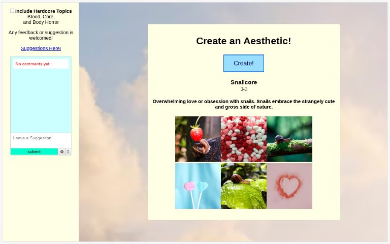 Create an Aesthetic! ― Perchance Generator