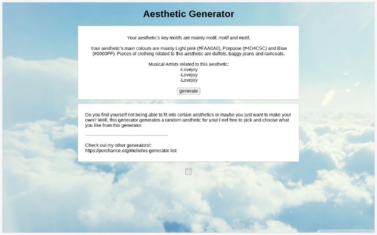 Aesthetic Generator