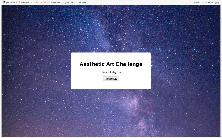 Aesthetic Art Challenge ― Perchance Generator