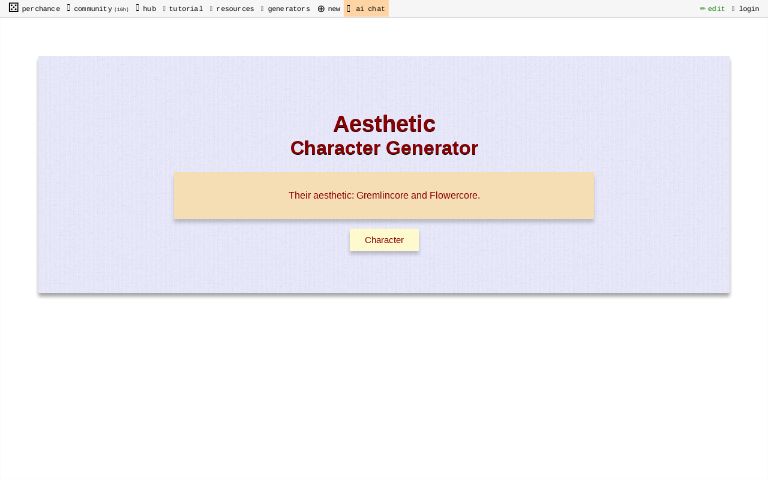 Aesthetic Character Generator