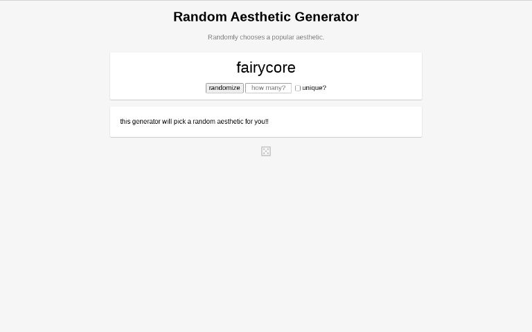 Random Aesthetic Generator