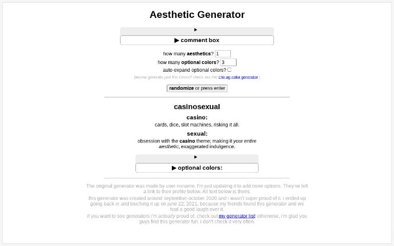 Aesthetic Generator