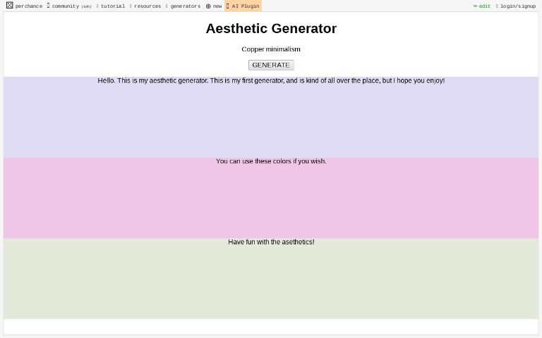 aesthetic-picture ― Perchance Generator